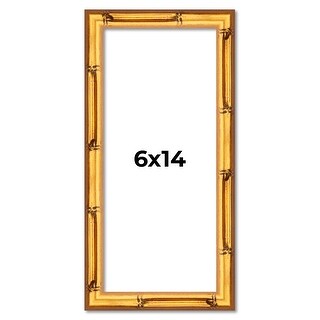 6x14 Frame Gold Bamboo Solid Wood Picture Frame | 1 Inch Moulding - Bed Bath & Beyond - 38018094